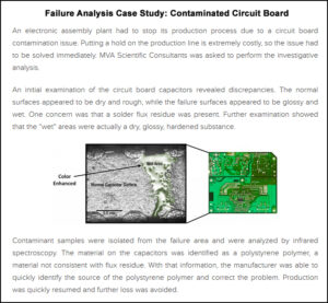 Case Study: Contaminated Circuit Board - MVA Scientific Consultants